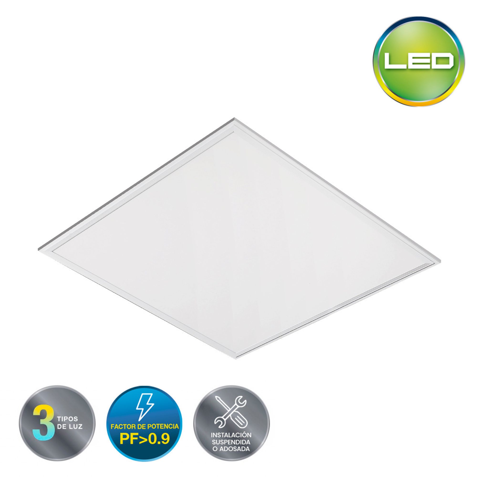PANEL LED PARA EMPOTRAR 60X60 48W - 3K 4K 6K LIGHTECH - Servilighting